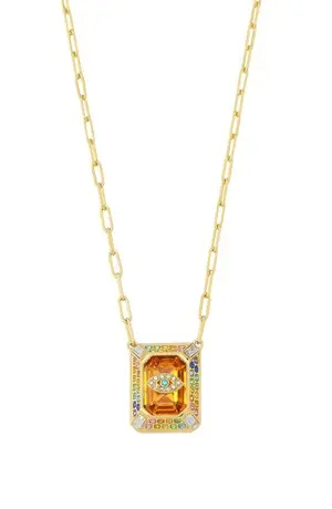 Kurt Geiger Evil Eye Pendant Necklace - Orange
