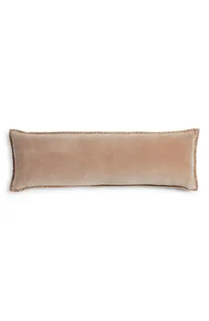Nordstrom Velveteen Bolster Pillow - Tan Thread
