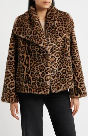 Sam Edelman Faux Fur Jacket - Leopard
