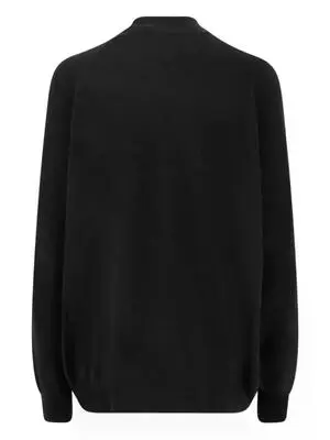 Aspesi Raglan Sleeve Wool Sweater - Black