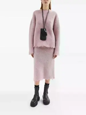 JIL SANDER Wool Knitted Midi Skirt