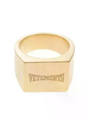 Vetements Square Signet Ring - Gold