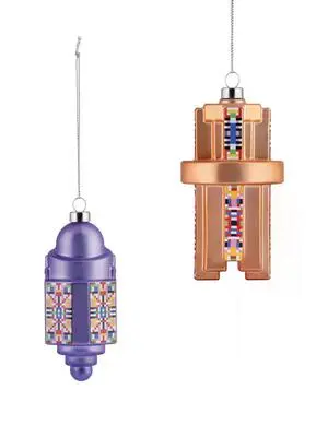 ALESSI Dome E Prism Glass Ornament Set - Purple