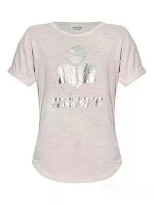 MARANT ETOILE Logo-print Linen Top