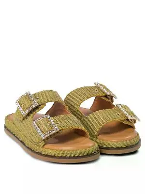 ALIBI Double-buckle Sandals - Green