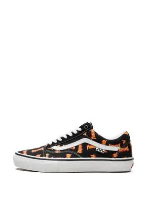 VANS X Thrasher Old Skool Flame Logo Sneakers - Black