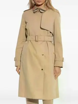 Burberry Trench Coat With Check Collar