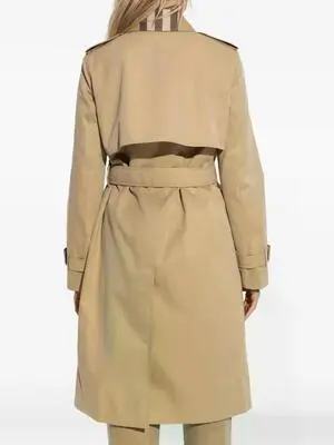 Burberry Trench Coat With Check Collar