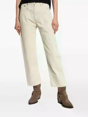 R13 Embroidered-pocket Straight-leg Jeans
