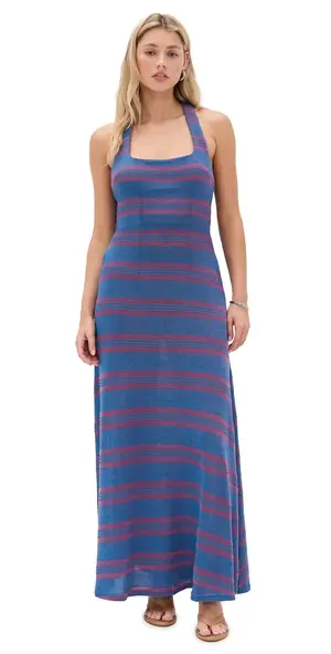 87ORIGINS Stripe Knit Maxi Dress