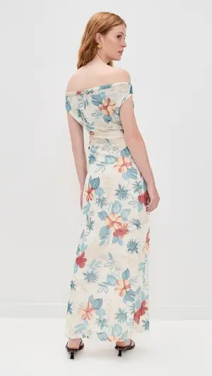 WAYF Marina Ruched Midi Dress
