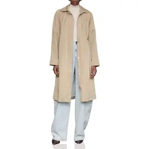 Avec Les Filles Nylon Pleated Trench Coat