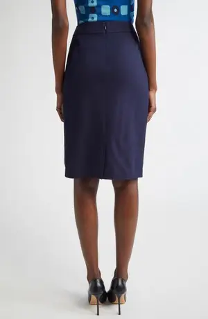 St. John Stretch Twill Pencil Skirt