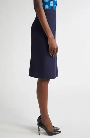 St. John Stretch Twill Pencil Skirt