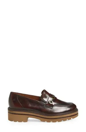 Paul Green Billie Lug Sole Loafer - Tabacco Brushed Leather