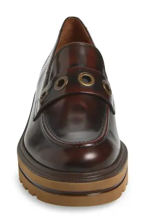 Paul Green Billie Lug Sole Loafer - Tabacco Brushed Leather