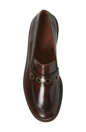Paul Green Billie Lug Sole Loafer - Tabacco Brushed Leather