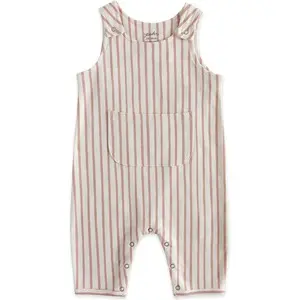 PEHR Stripe Organic Cotton Overall - Stripes Away Peony