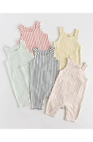 PEHR Stripe Organic Cotton Overall - Stripes Away Sea