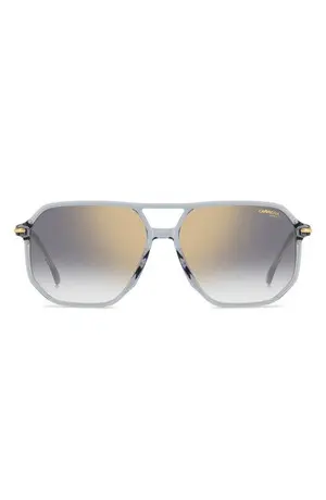 Carrera Eyewear 59mm Double Bridge Square Sunglasses - Grey/grey Sf Gd Sp