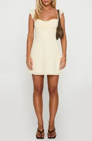 Princess Polly Landon Lace Trim Mini Dress