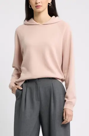 Nordstrom Cashmere Hoodie - Pink Adobe