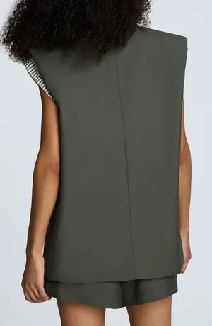 KENNETH COLE Longline Stretch-twill Vest