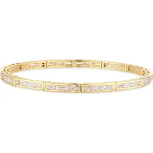 Nordstrom Demi Fine Cubic Zirconia Stretch Bracelet - Clear- Gold