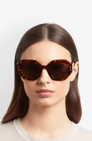 Isabel Marant 52mm Rectangular Geometric Sunglasses