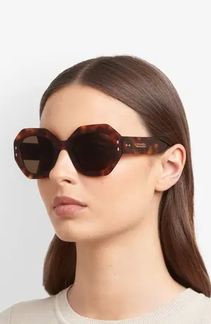 Isabel Marant 52mm Rectangular Geometric Sunglasses