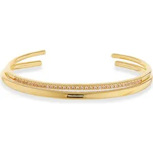 Nordstrom Set Of Cuff Bracelets - 14k Gold Plated