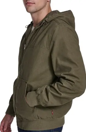 LEVI'S Lightweight Workwear Hooded Jacket - Olive Tree