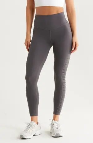 Zella Studio Luxe Ruched Leggings - Grey Forged