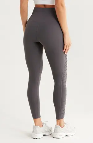 Zella Studio Luxe Ruched Leggings - Grey Forged