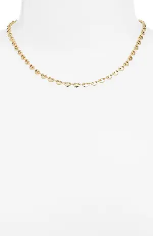 Zoe Chicco 14k Gold Mariner Heart Link Chain Necklace