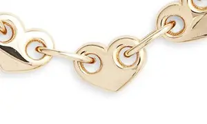 Zoe Chicco 14k Gold Mariner Heart Link Chain Necklace