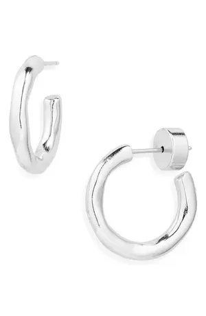 Nordstrom Molten Hoop Earrings - Sterling Silver Plated