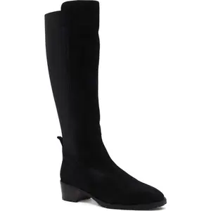 Aquatalia Rhegan Weatherproof Knee High Boot - Black Suede