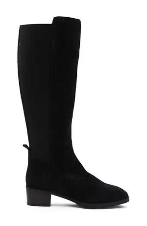 Aquatalia Rhegan Weatherproof Knee High Boot - Black Suede