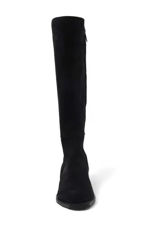 Aquatalia Rhegan Weatherproof Knee High Boot - Black Suede