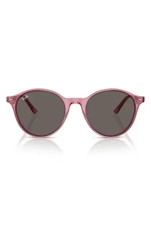 Ray-ban 53mm Phantos Sunglasses - Transparent Pink/dark Grey