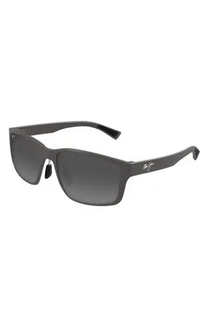 Maui Jim Walewaha Rectangular Sunglasses - Grey