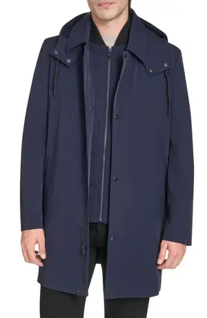Cole Haan 3-in-1 Hooded Mackintosh - Navy