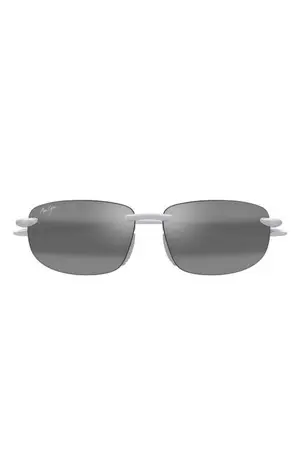 Maui Jim Ho'okipa Ultra Special Fit PolarizedPlus2® 60mm Sunglasses Silver