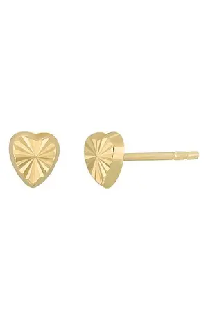 Bony Levy 14k Gold Heart Stud Earrings - 14k Yellow Gold