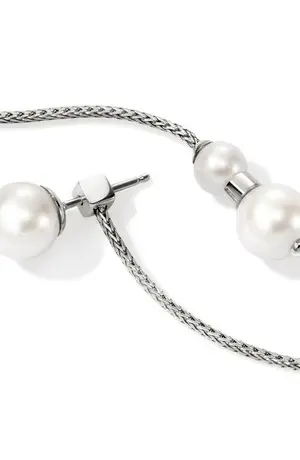 John Hardy Essentials Pearl Front/back Earrings