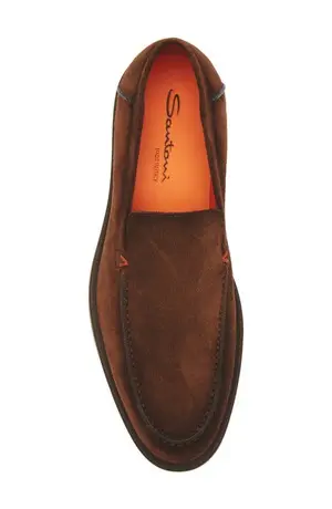 Santoni Drain Slip-on Loafer - Brown