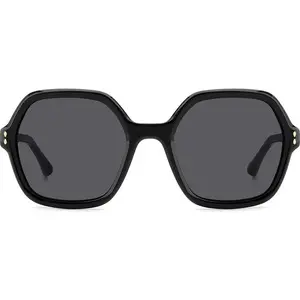 Isabel Marant 55mm Geometric Sunglasses - Black/grey