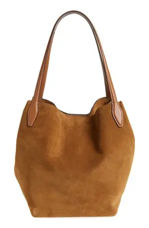 Madewell Suede Shopper Tote - Dried Acorn Multi