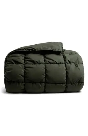 PARACHUTE Cozy Quilted Organic Cotton Comforter Evergreen